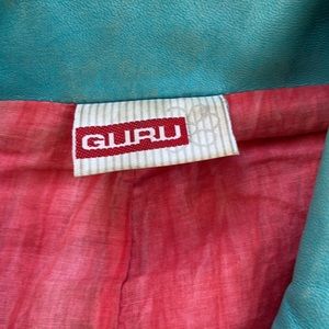 Guru | Jackets & Coats | Guru Turquoise Leather Jacket | Poshmark